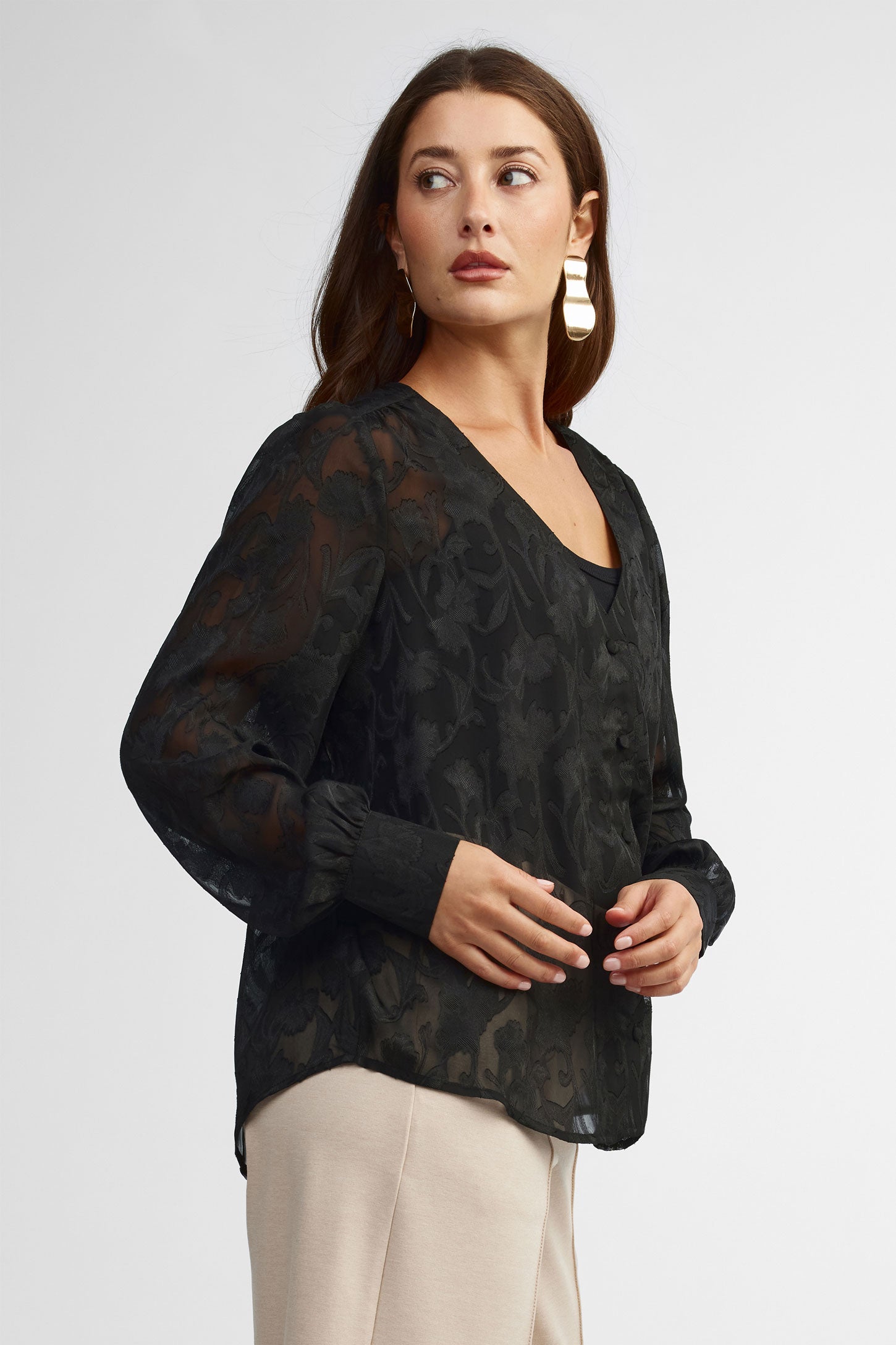 Chemisier Ample Chiffon Femme