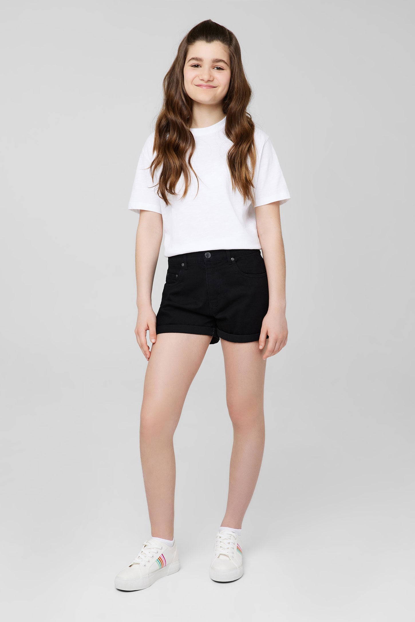 5-pocket denim shorts - Teenage girl