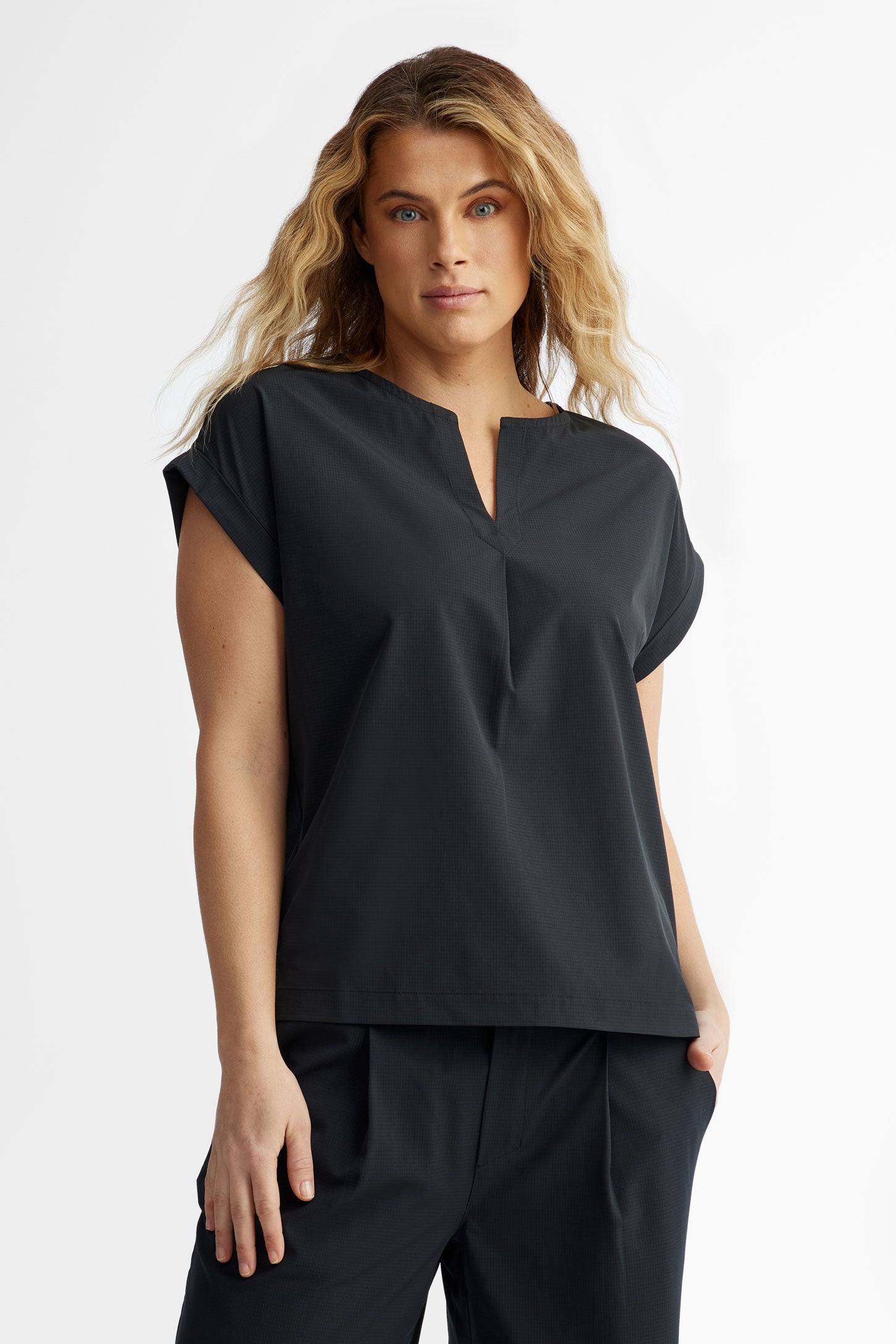 T-shirt col tunisien en Ripstop BM - Femme | Aubainerie