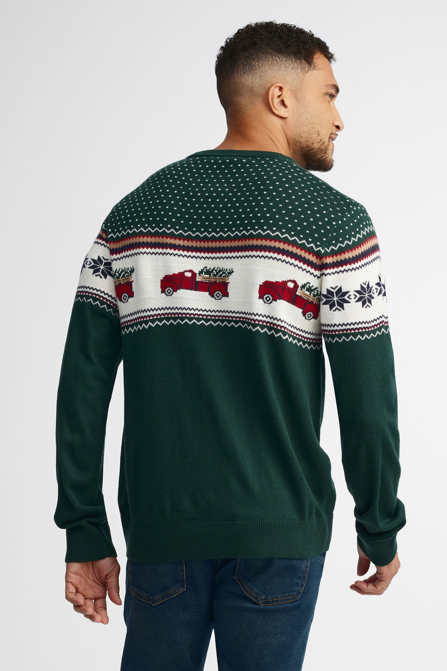 Chandail col rond tricot Fair Isle - Homme