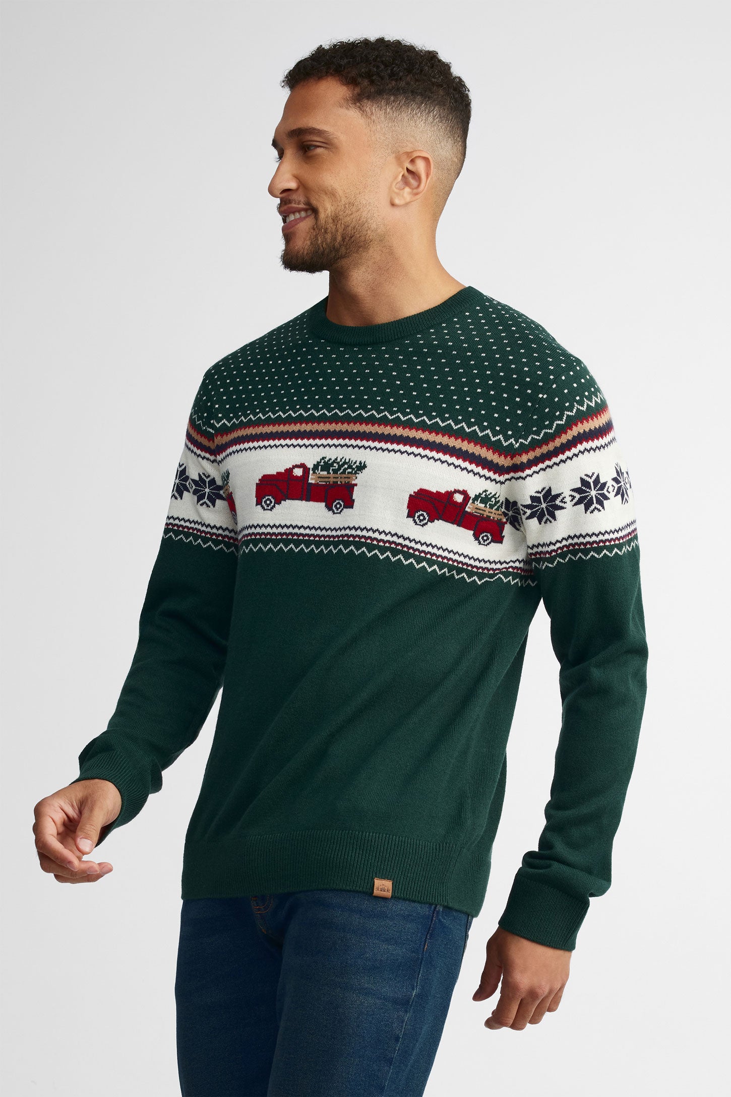 Chandail col rond tricot Fair Isle - Homme