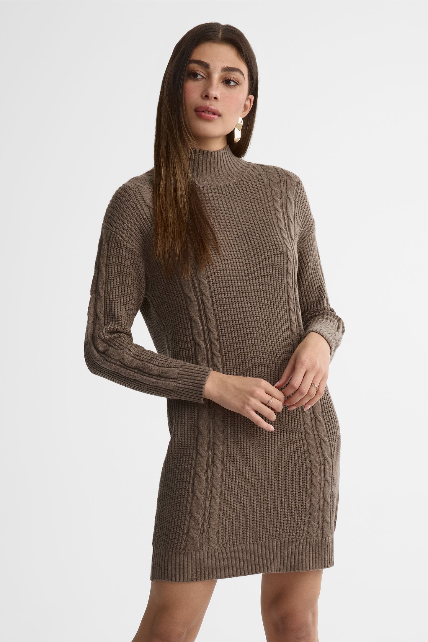 Robe longue col montant - Femme – Aubainerie